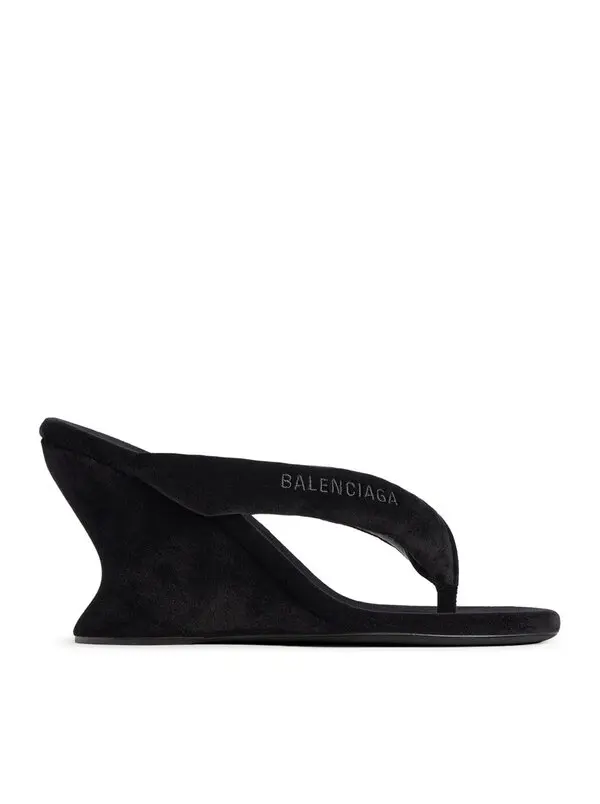 Balenciaga Wedge Flip-flops - Black