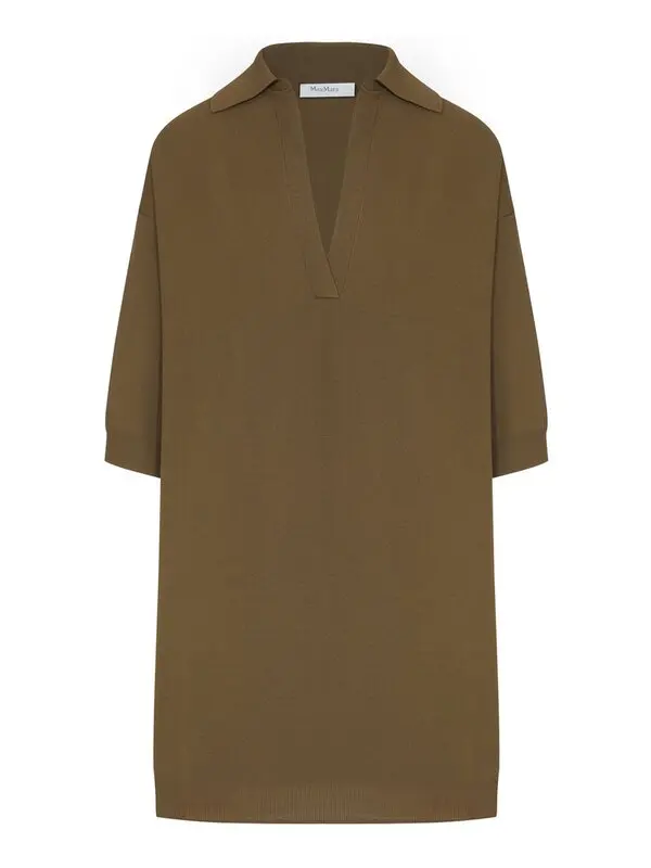Max Mara Long Viscose Crepe Sweater - Yellow