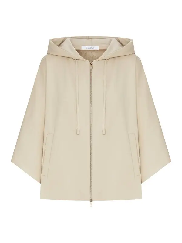 Max Mara Boxy Technical Cotton Jersey Hoodie - Cream