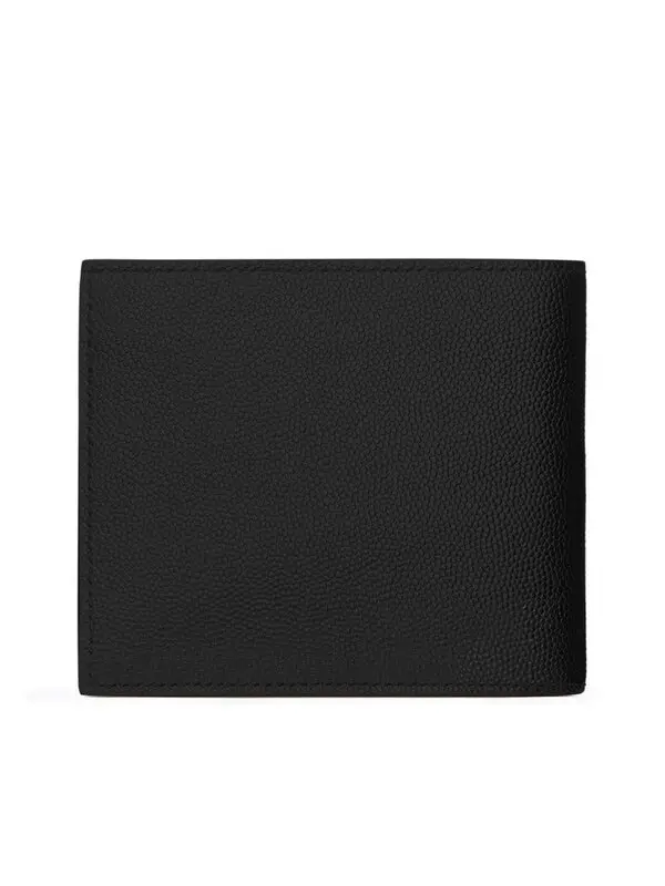 Saint Laurent East / West Wallet With Purse Textured Leather