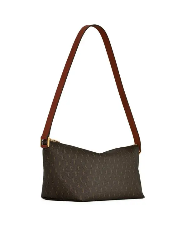 Saint Laurent Le Monogramme Shoulder Bag In Monogram Canvas And Smooth Leather