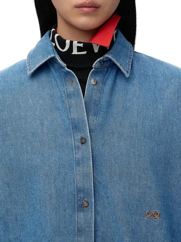 Loewe Batwing Sleeve Denim Shirt - Multicolor