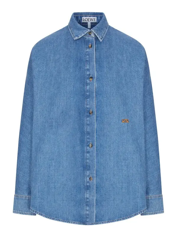 Loewe Batwing Sleeve Denim Shirt - Multicolor