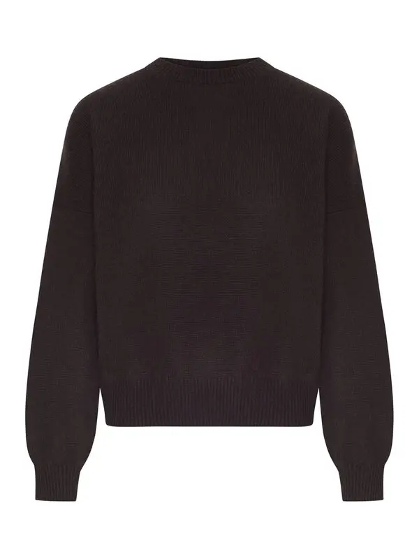 LISA YANG Veira Cashmere Sweater With Wide Sleeves - Brown