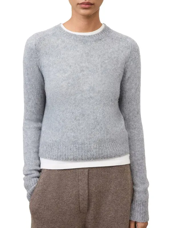 LISA YANG Solene Silk Cashmere Sweater - Gray