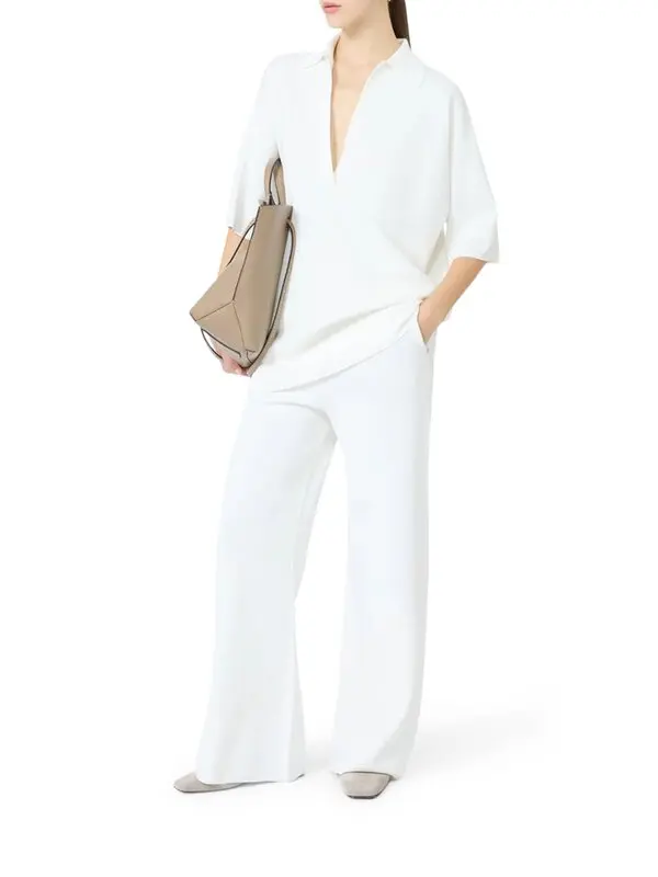 Max Mara Long Viscose Crepe Sweater