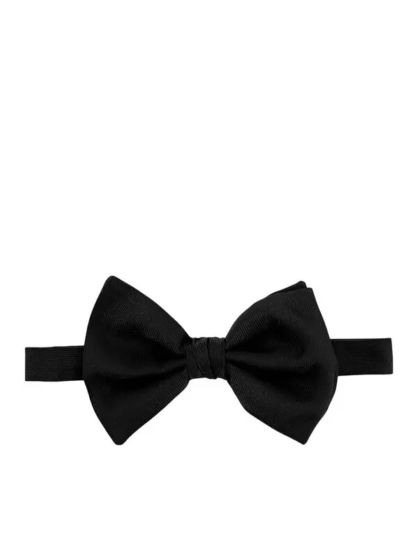 Giorgio Armani Silk Bow Tie - Black