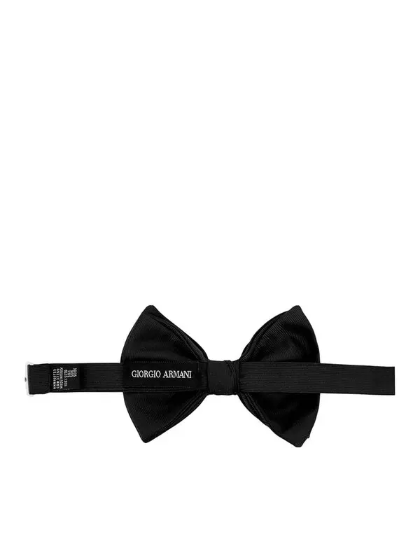 Giorgio Armani Silk Bow Tie - Black