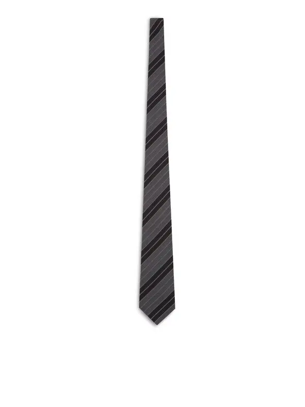 Saint Laurent Wide-stripe Silk Jacquard Tie