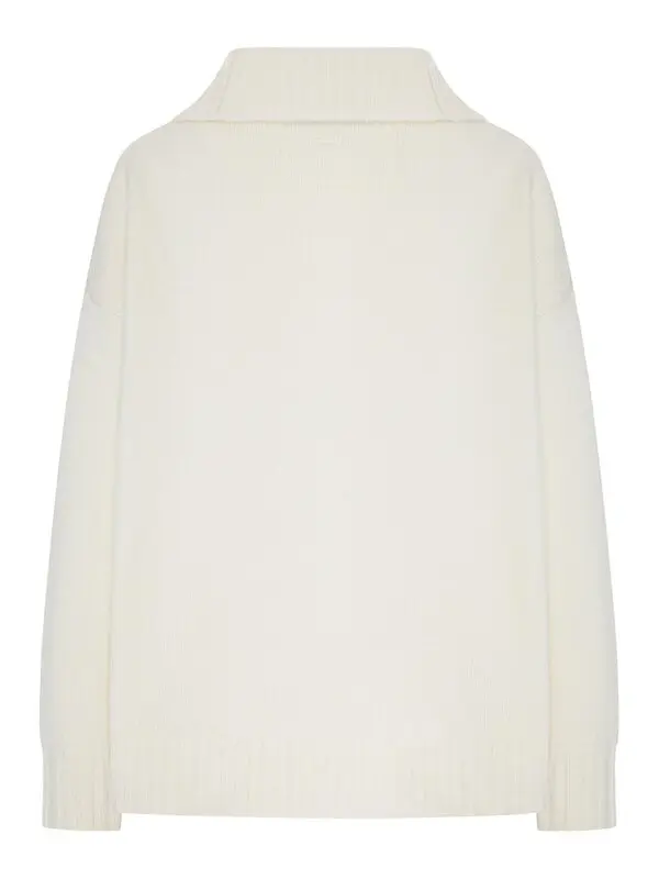 Max Mara Oversized Wool Sweater With Wide Collar