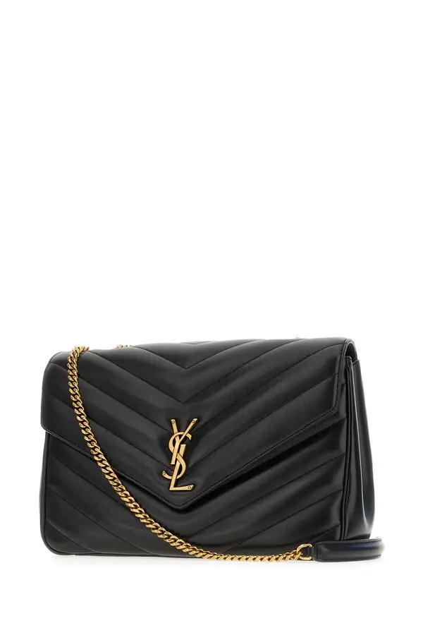 Saint Laurent Quilted Leather Crossbody Bag With Chain Strap - Multicolor