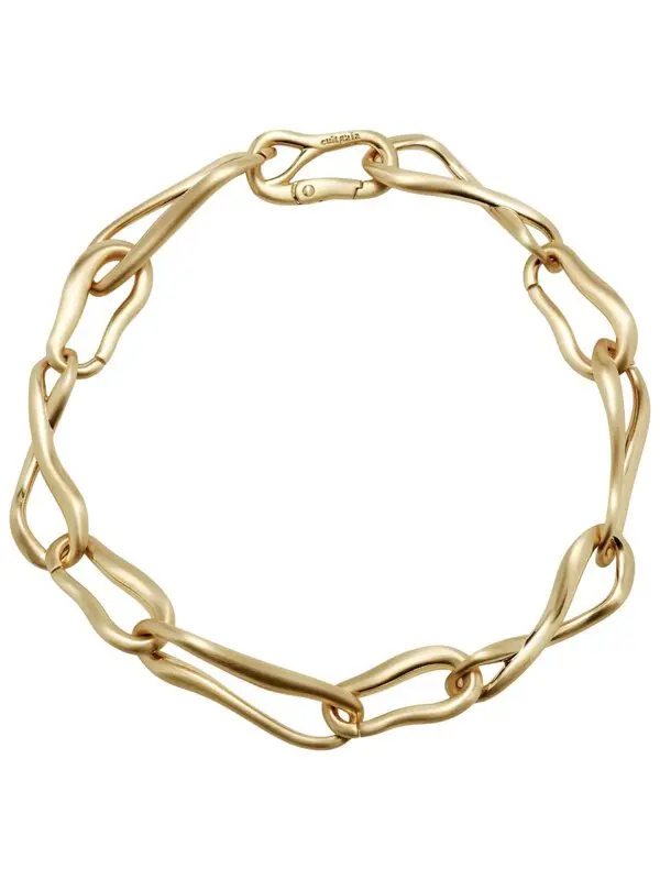 Cult Gaia Brushed Brass Chain Necklace - Gold