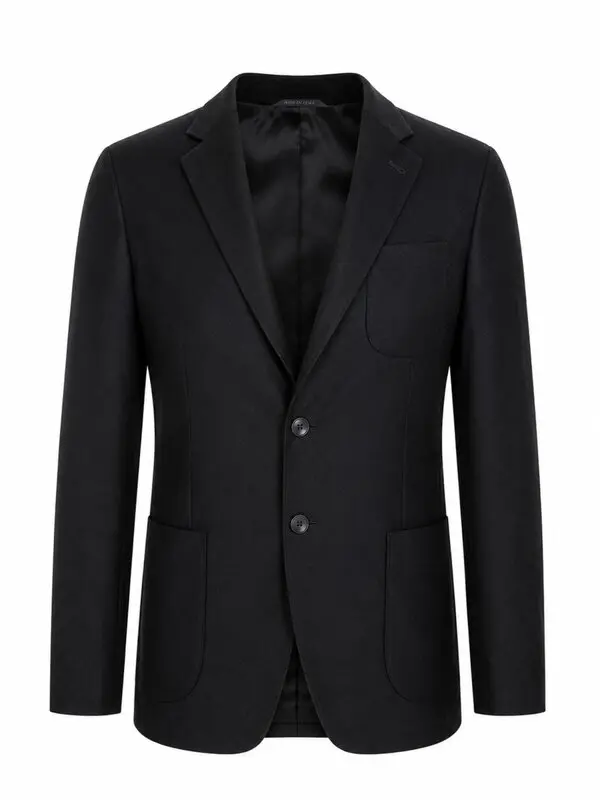 Giorgio Armani Giacca Monopetto Sfoderata In Cashmere - Blue