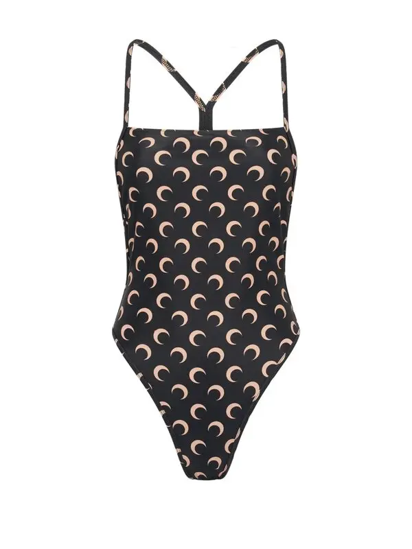 MARINE SERRE Jersey One-piece Swimsuit