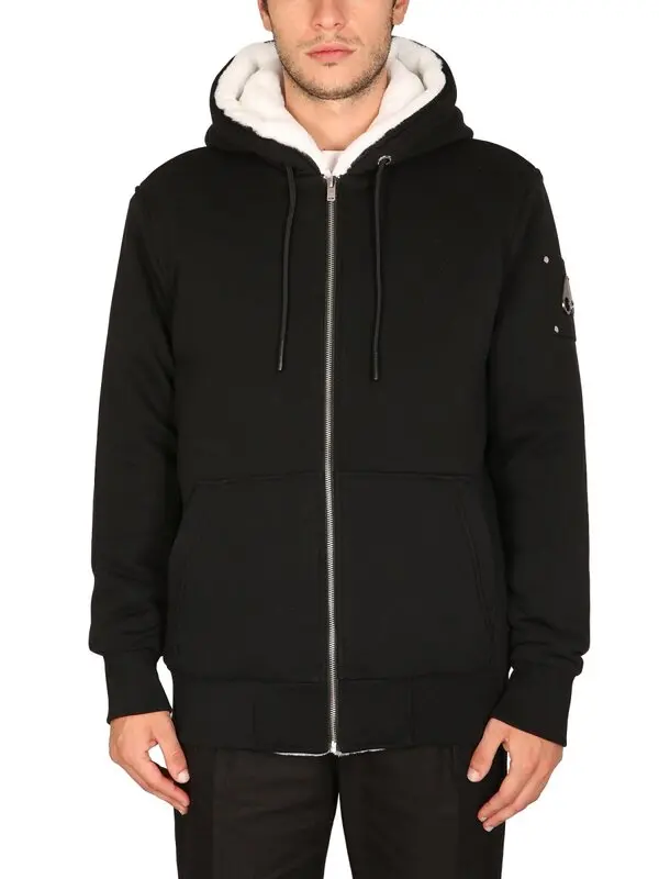 Moose Knuckles Bunny Fleece Back Zip-up Hoodie