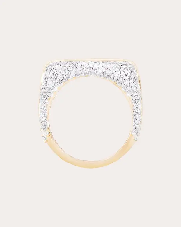 CAMPBELL + CHARLOTTE Diamond Found Rib Curve Band Ring