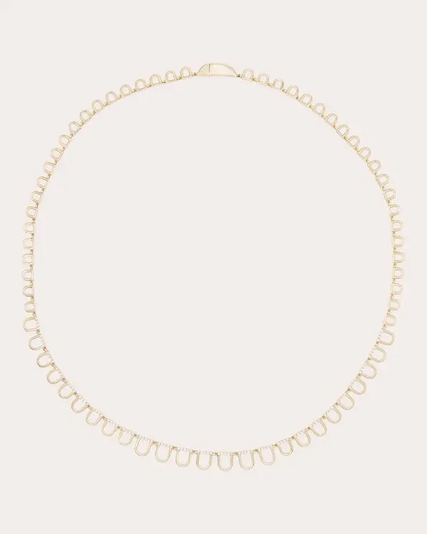 CAMPBELL + CHARLOTTE Diamond Found Curve Link Riviere Necklace