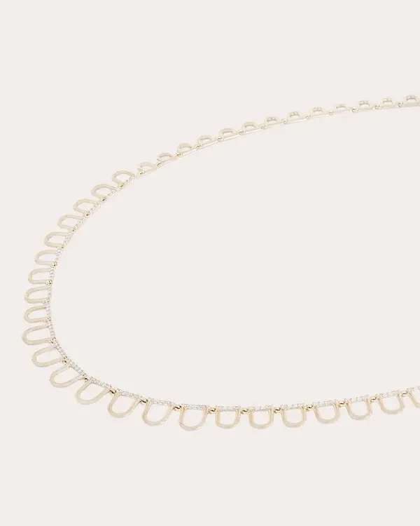 CAMPBELL + CHARLOTTE Diamond Found Curve Link Riviere Necklace