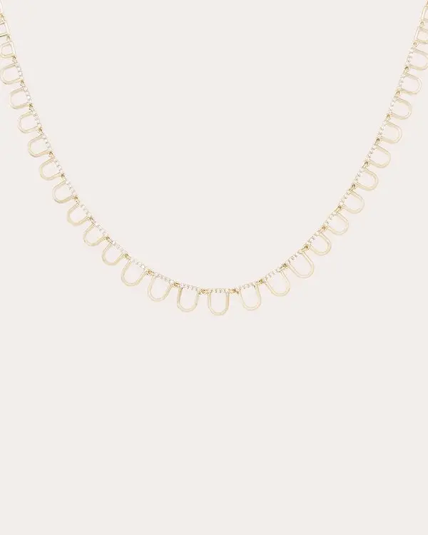 CAMPBELL + CHARLOTTE Diamond Found Curve Link Riviere Necklace