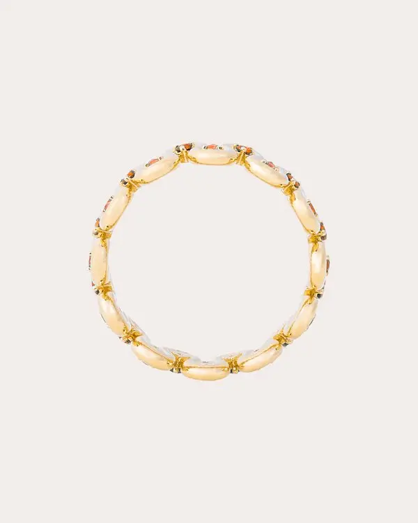 CAMPBELL + CHARLOTTE Squiggle Ring With Multicolor Sapphires In Yellow Gold