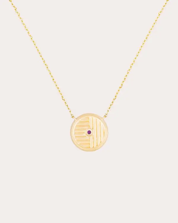 CAMPBELL + CHARLOTTE Small Disc Necklace