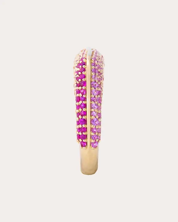 CAMPBELL + CHARLOTTE Sapphire Found Rib Curve Band Ring
