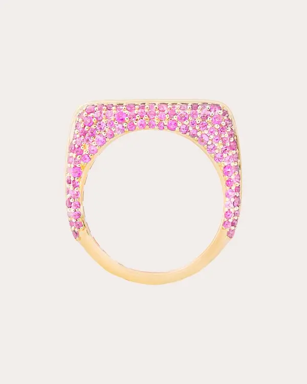 CAMPBELL + CHARLOTTE Sapphire Found Rib Curve Band Ring