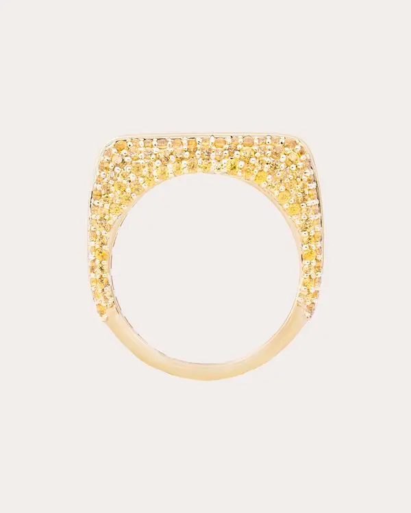 CAMPBELL + CHARLOTTE Multicolor Sapphire Found Rib Curve Band Ring