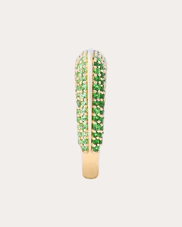 CAMPBELL + CHARLOTTE Tsavorite Found Rib Curve Band Ring