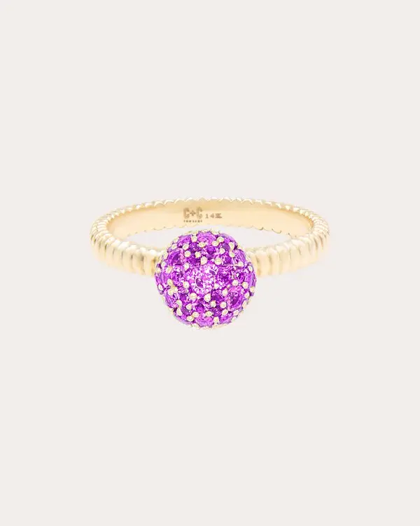 CAMPBELL + CHARLOTTE Rhodolite Garnet Revel Small Bobble Ring