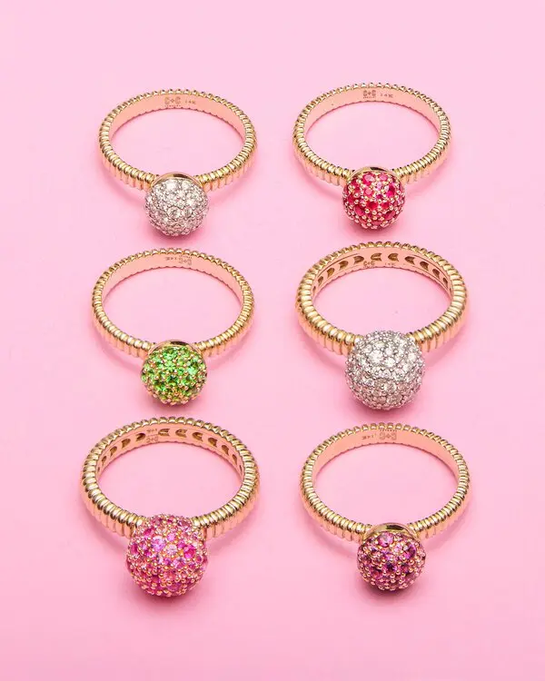 CAMPBELL + CHARLOTTE Rhodolite Garnet Revel Small Bobble Ring