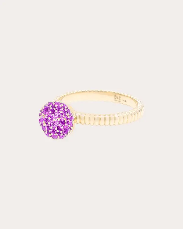 CAMPBELL + CHARLOTTE Rhodolite Garnet Revel Small Bobble Ring
