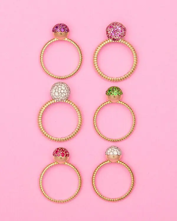 CAMPBELL + CHARLOTTE Rhodolite Garnet Revel Small Bobble Ring