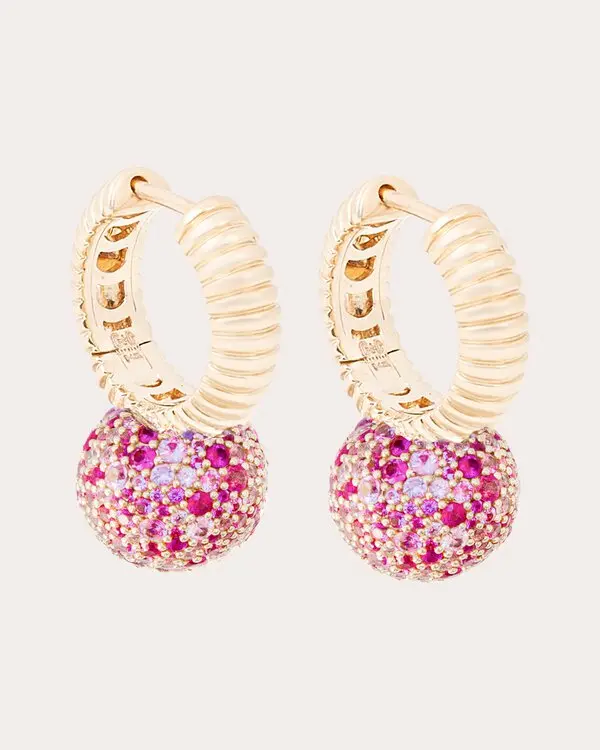 CAMPBELL + CHARLOTTE Sapphire Bobble Huggie Earrings