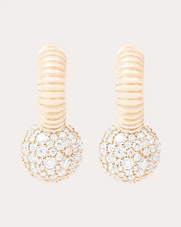 CAMPBELL + CHARLOTTE 14k Yellow Diamond Huggie Earrings