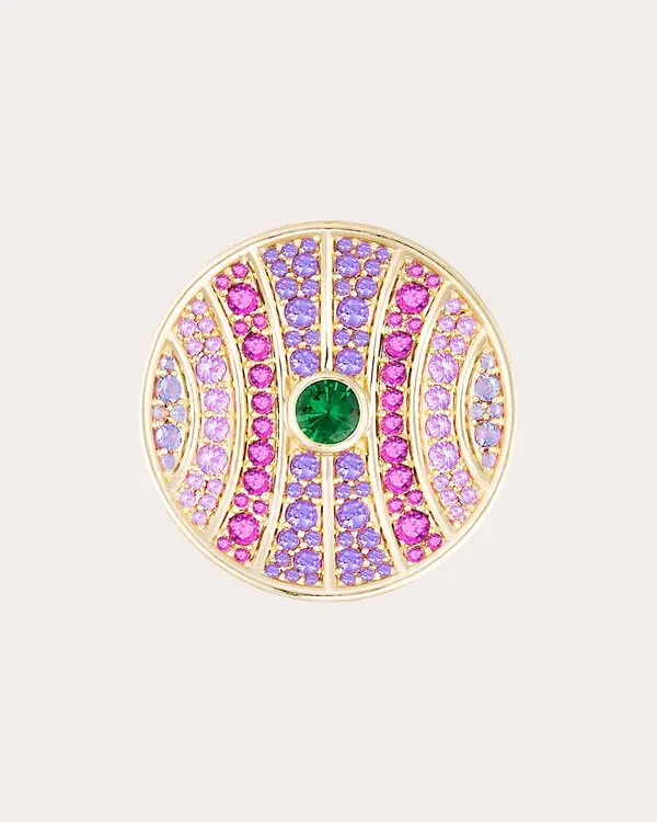 CAMPBELL + CHARLOTTE Tsavorite & Amethyst Revel Large Dimensional Ring - Purple