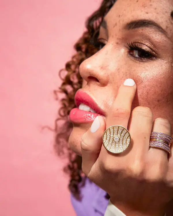 CAMPBELL + CHARLOTTE Diamond Revel Large Dimensional Ring