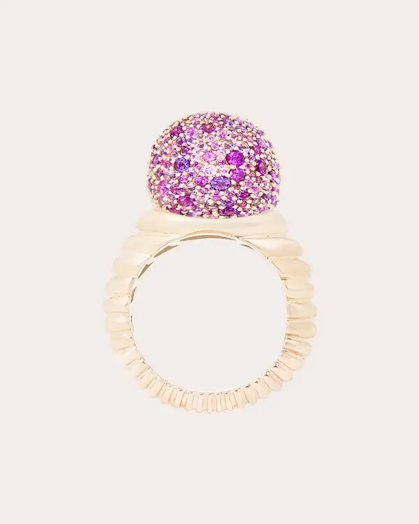 CAMPBELL + CHARLOTTE Amethyst Revel Bobble Cocktail Ring - Purple