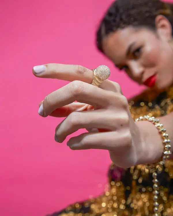 CAMPBELL + CHARLOTTE Diamond Revel Bobble Cocktail Ring