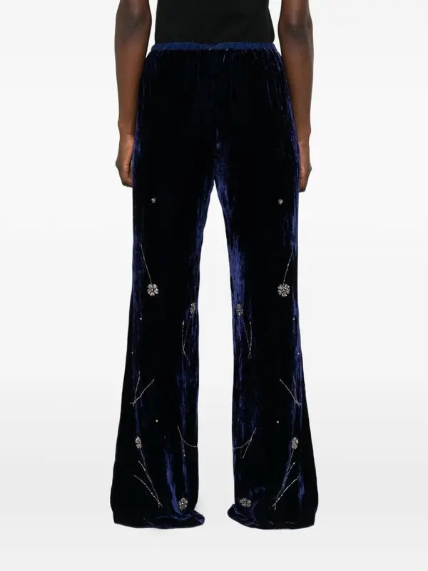 FORTE_FORTE Embroidered Velvet Trousers