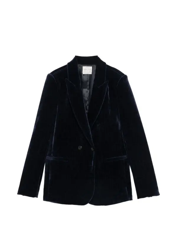 FORTE_FORTE Velvet Double-breasted Jacket