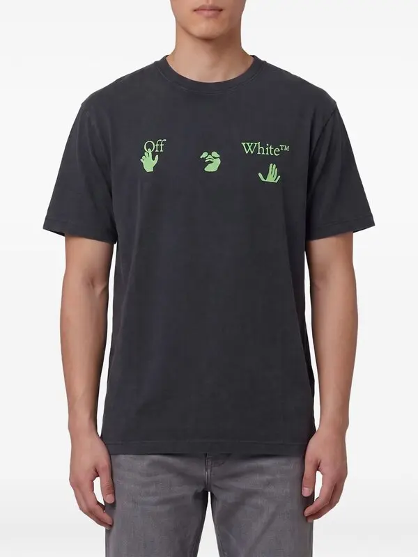 Off-White Bacco Arrow Skate Cotton T-shirt - Black