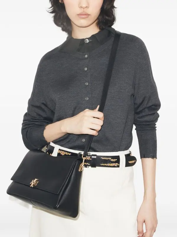 Tory Burch Charlie Leather Shoulder Bag