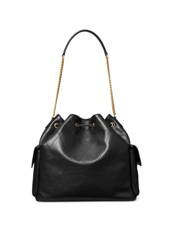 Tory Burch Charlie Large Leather Shoulder Bag