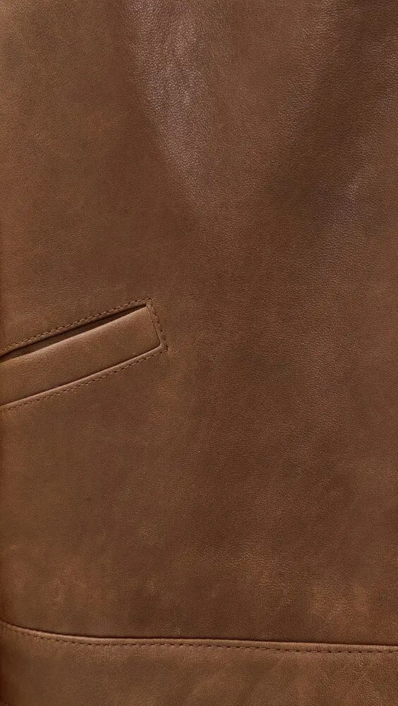 HAIKURE Jocelyn Cropped Silky Leather Jacket