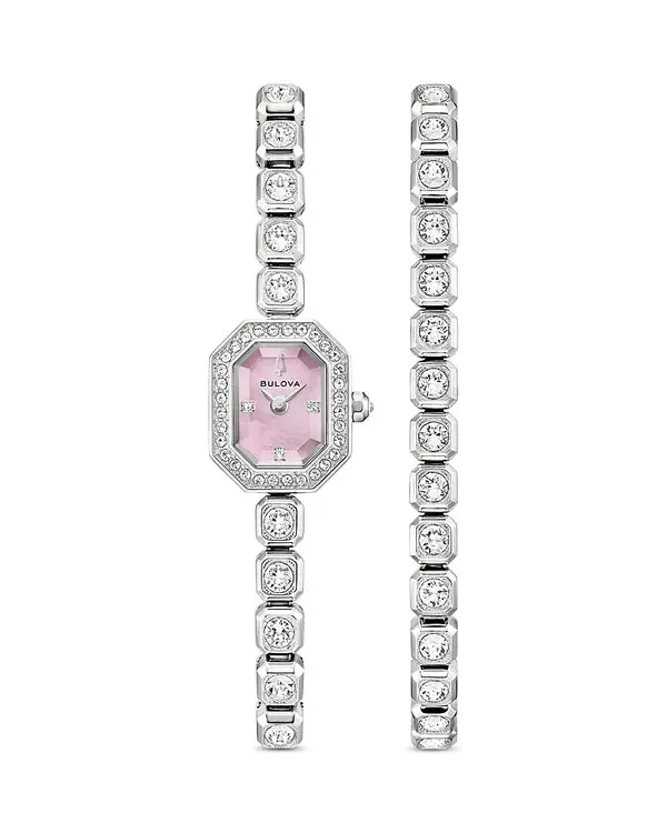 Bulova Crystal Bracelet And Watch Set