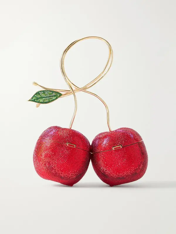 Judith Leiber Crystal Cherries Clutch - Red