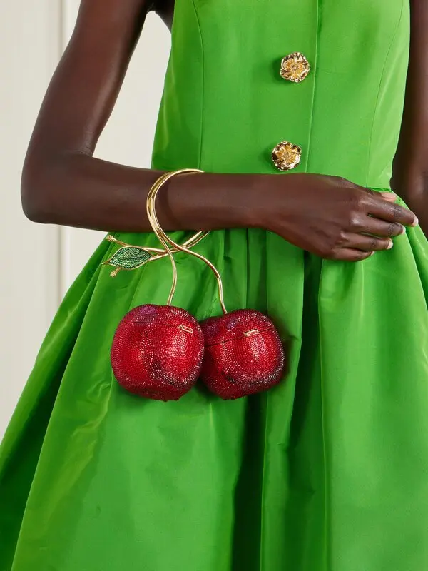 Judith Leiber Crystal Cherries Clutch