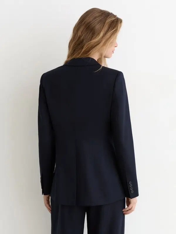 REISS Solene Wool-blend Double-breasted Suit Blazer