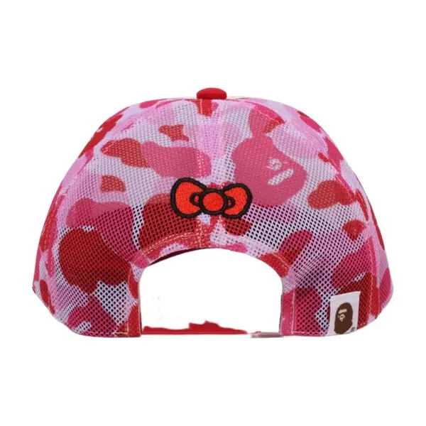 A BATHING APE X Hello Kitty Abc Camo Mesh Cap